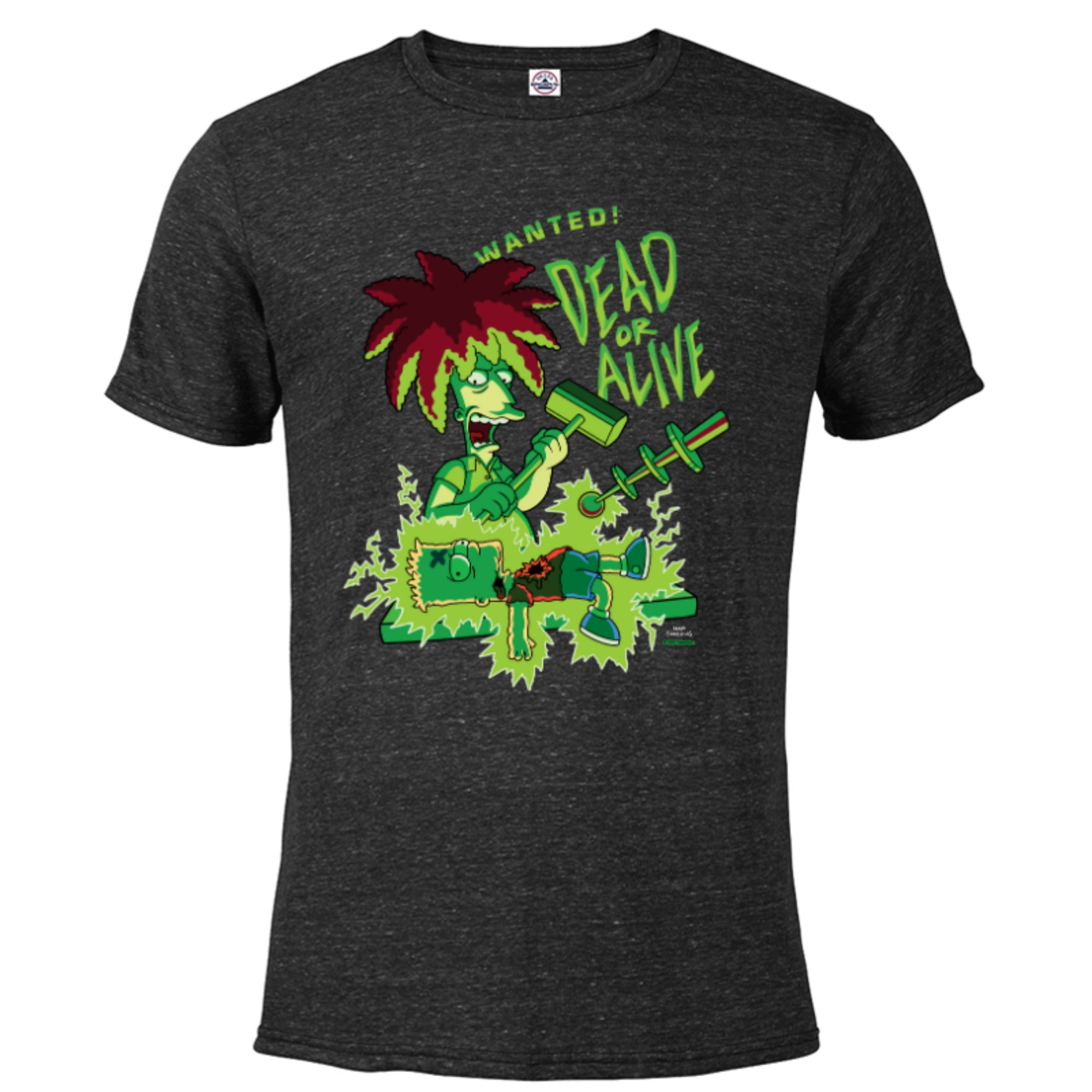 The Simpsons Side Show Bob Wanted Dead or Alive - Short Sleeve Blended ...