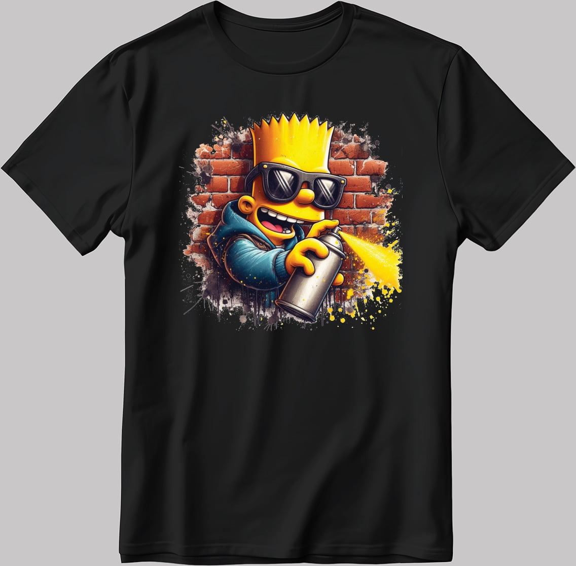 The Simpsons, Simpson Characters Short Sleeve White-Black Men's / Women ...