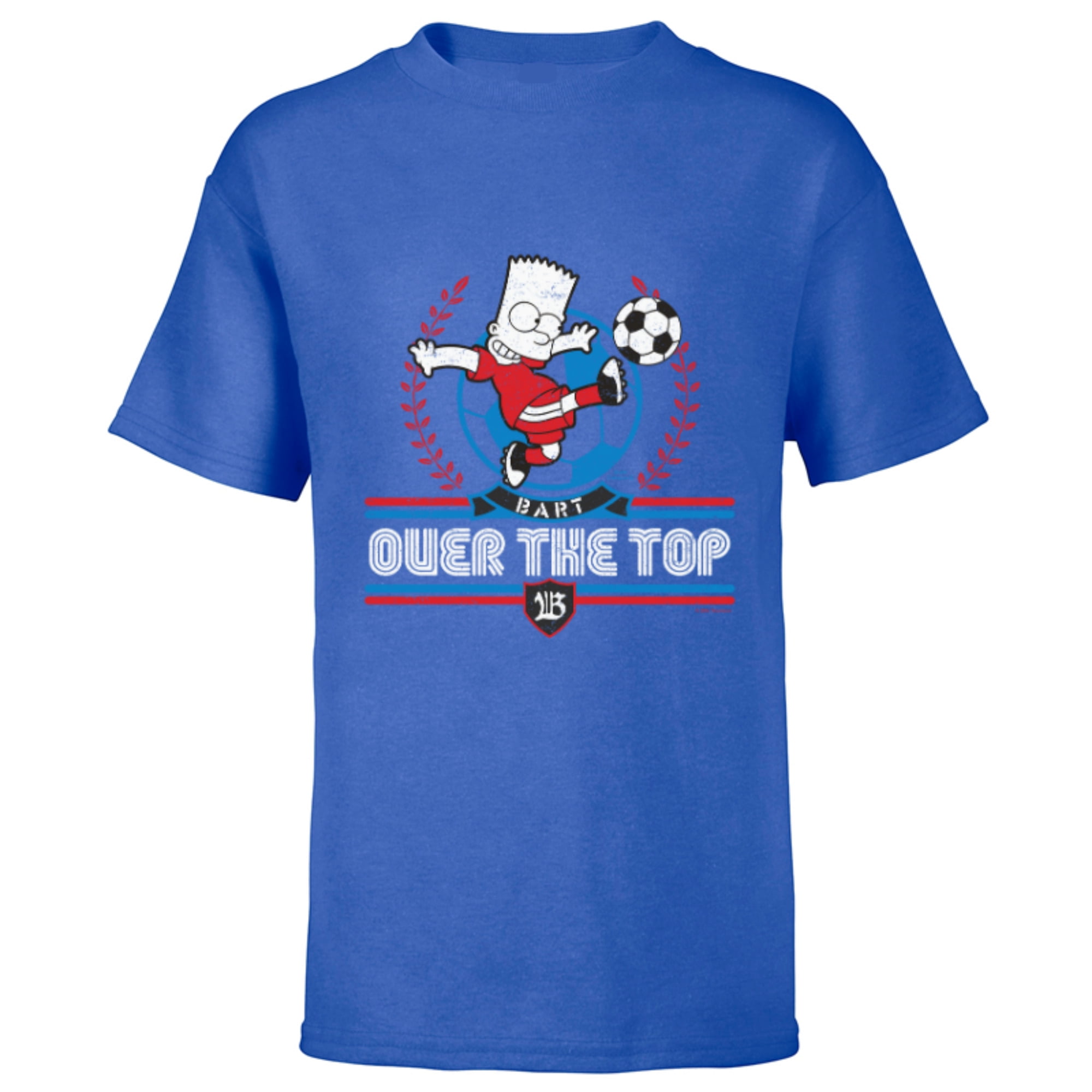The Simpsons Soccer Bart Simpson Over the Top - Short Sleeve T-Shirt ...