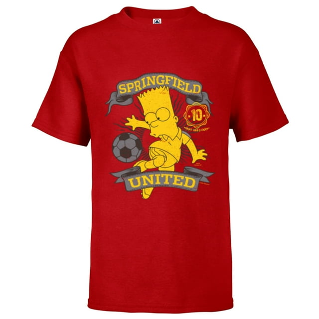 The Simpsons Soccer Bart Simpson Springfield United - Short Sleeve T ...