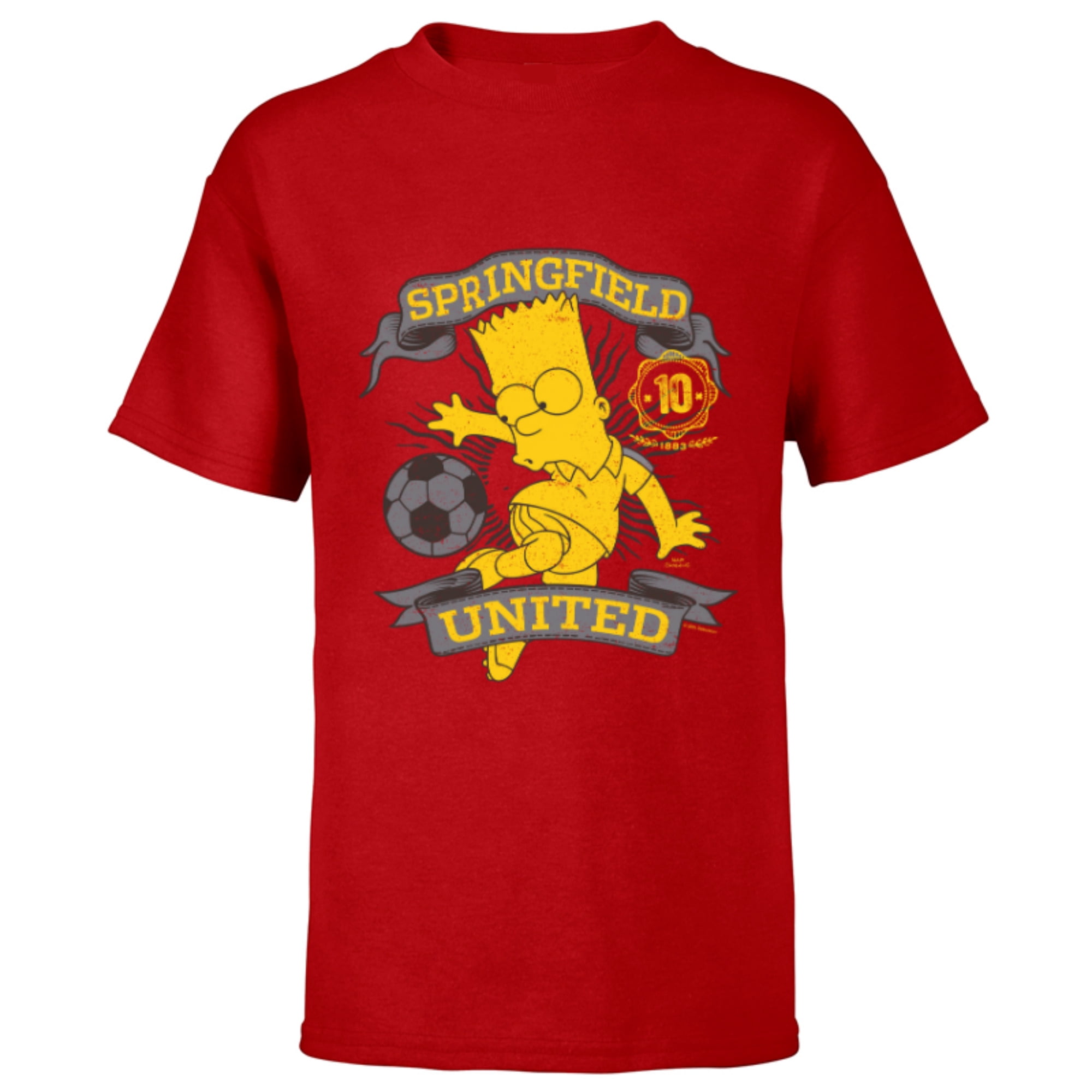 The Simpsons Soccer Bart Simpson Springfield United - Short Sleeve T ...