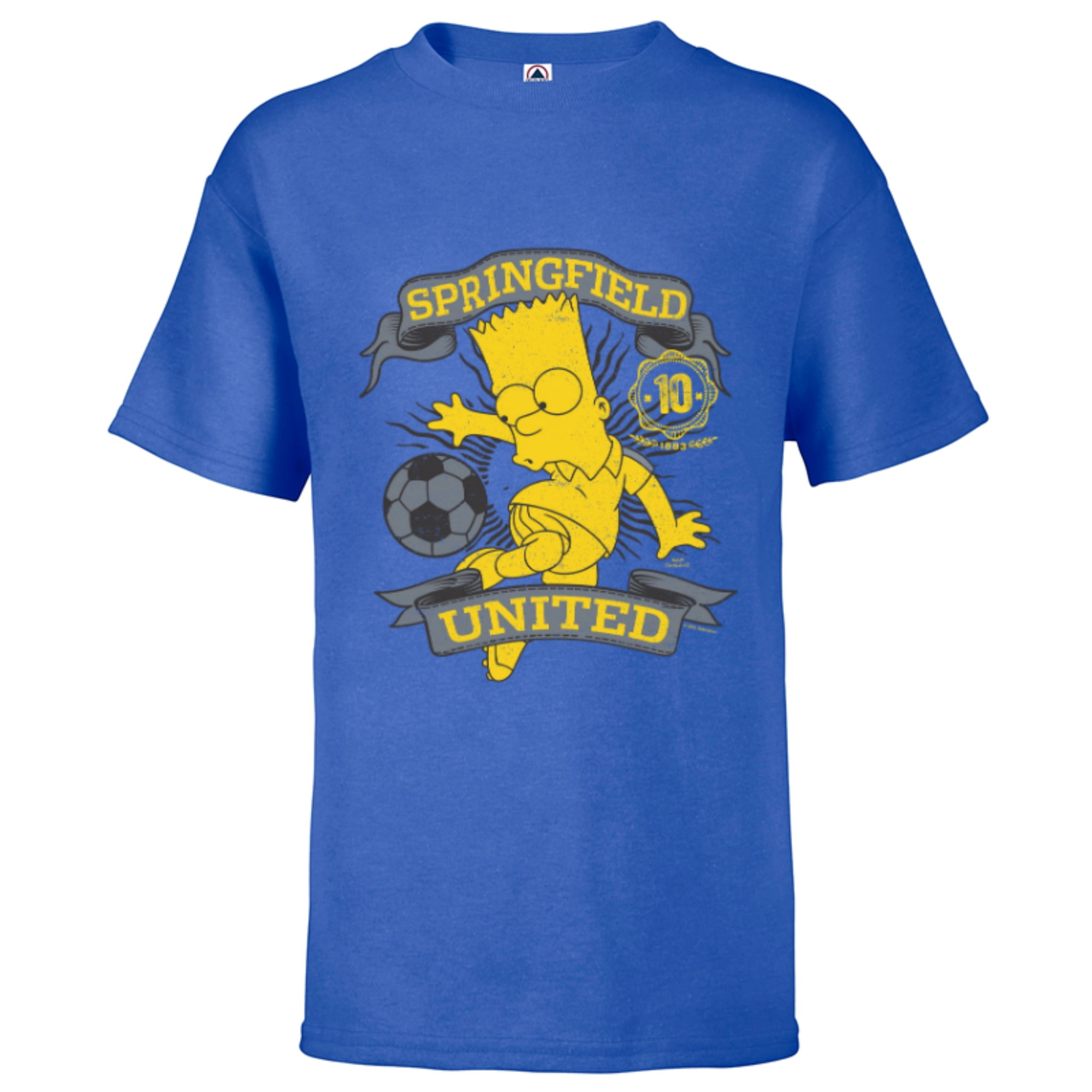 The Simpsons Soccer Bart Simpson Springfield United - Short Sleeve T ...