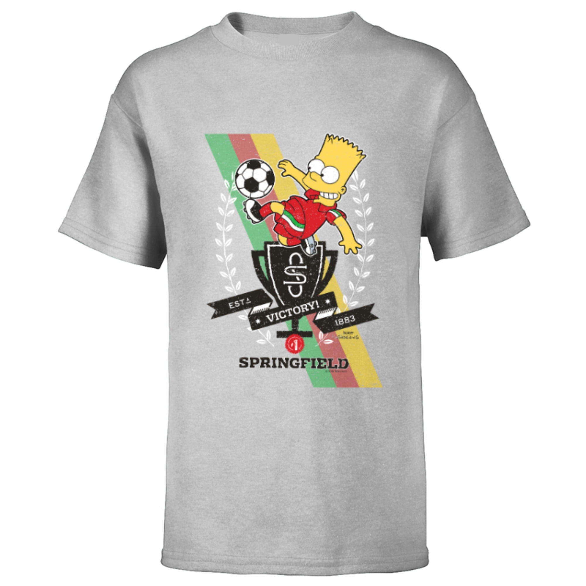 The Simpsons Soccer Bart Simpson Springfield Victory - Short Sleeve T ...