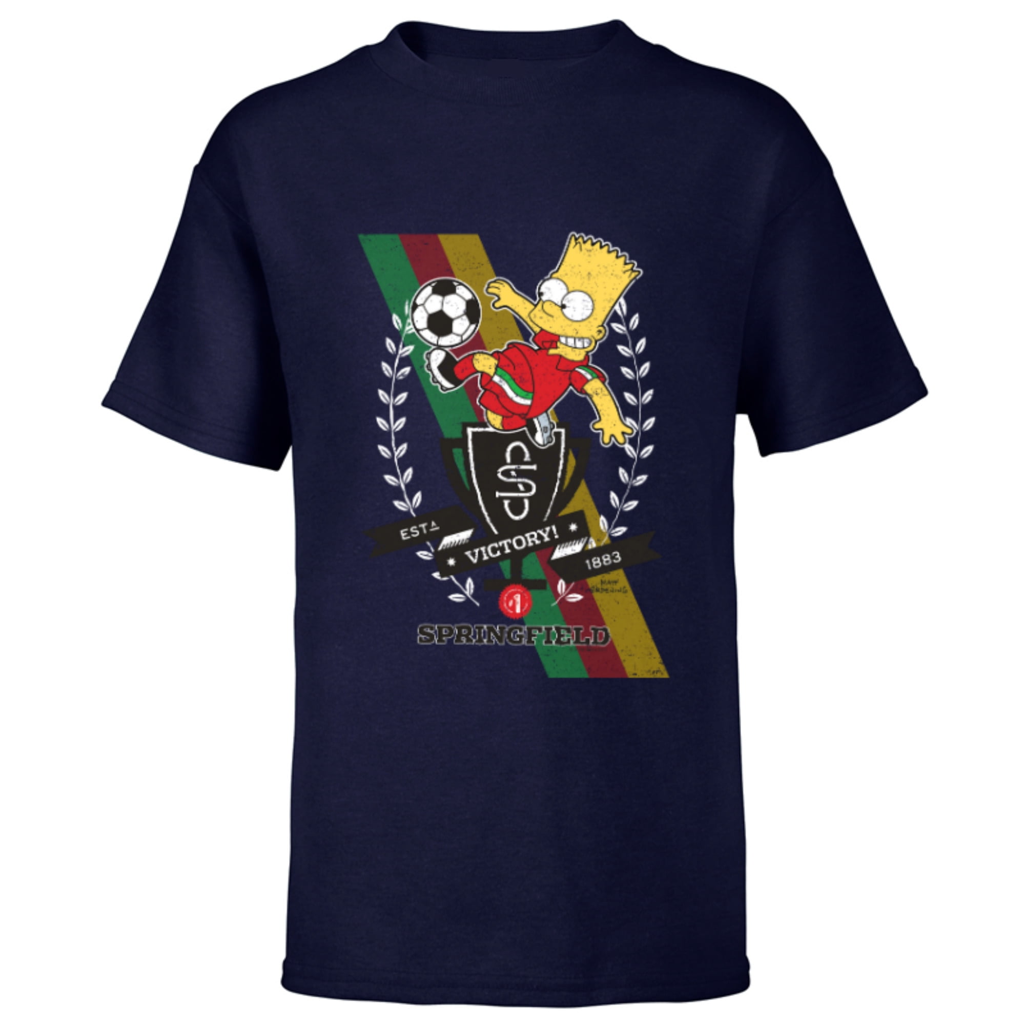 The Simpsons Soccer Bart Simpson Springfield Victory - Short Sleeve T ...