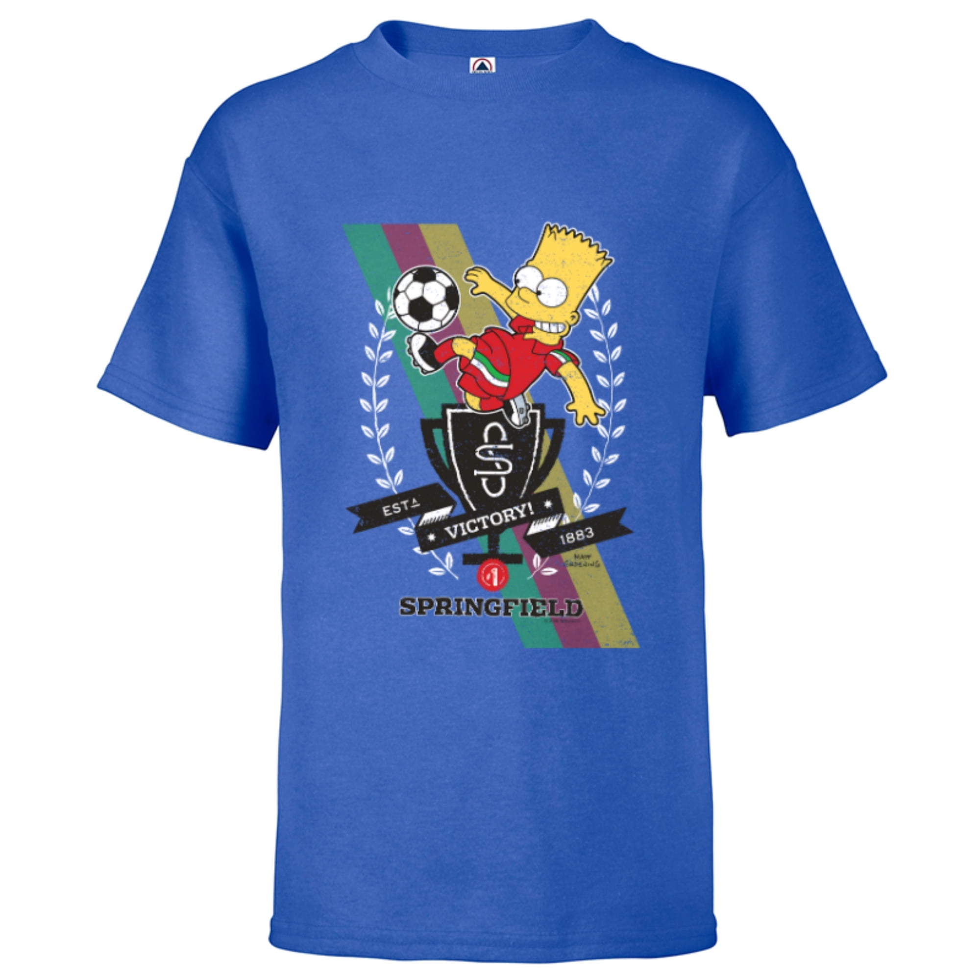 The Simpsons Soccer Bart Simpson Springfield Victory - Short Sleeve T ...