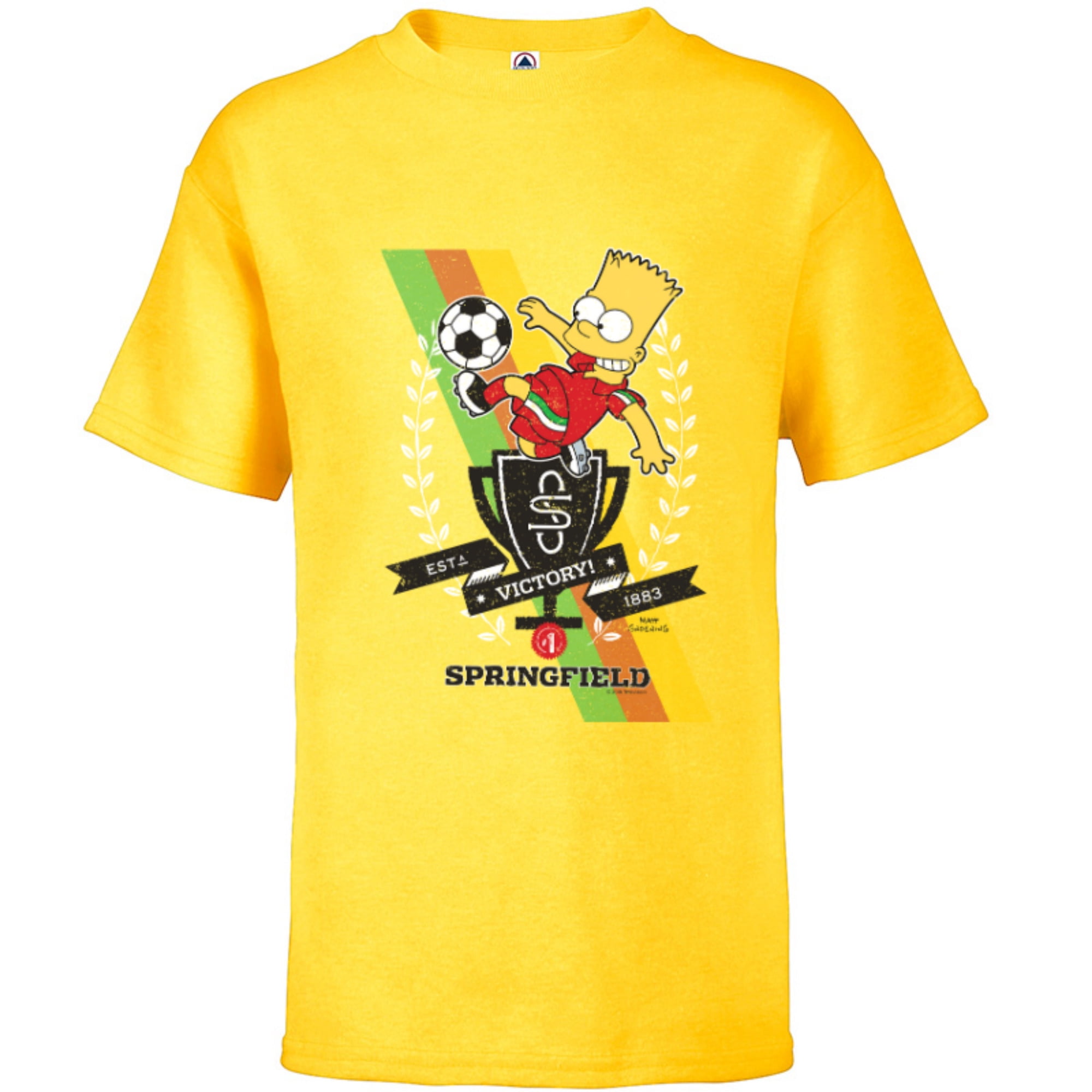 The Simpsons Soccer Bart Simpson Springfield Victory - Short Sleeve T ...