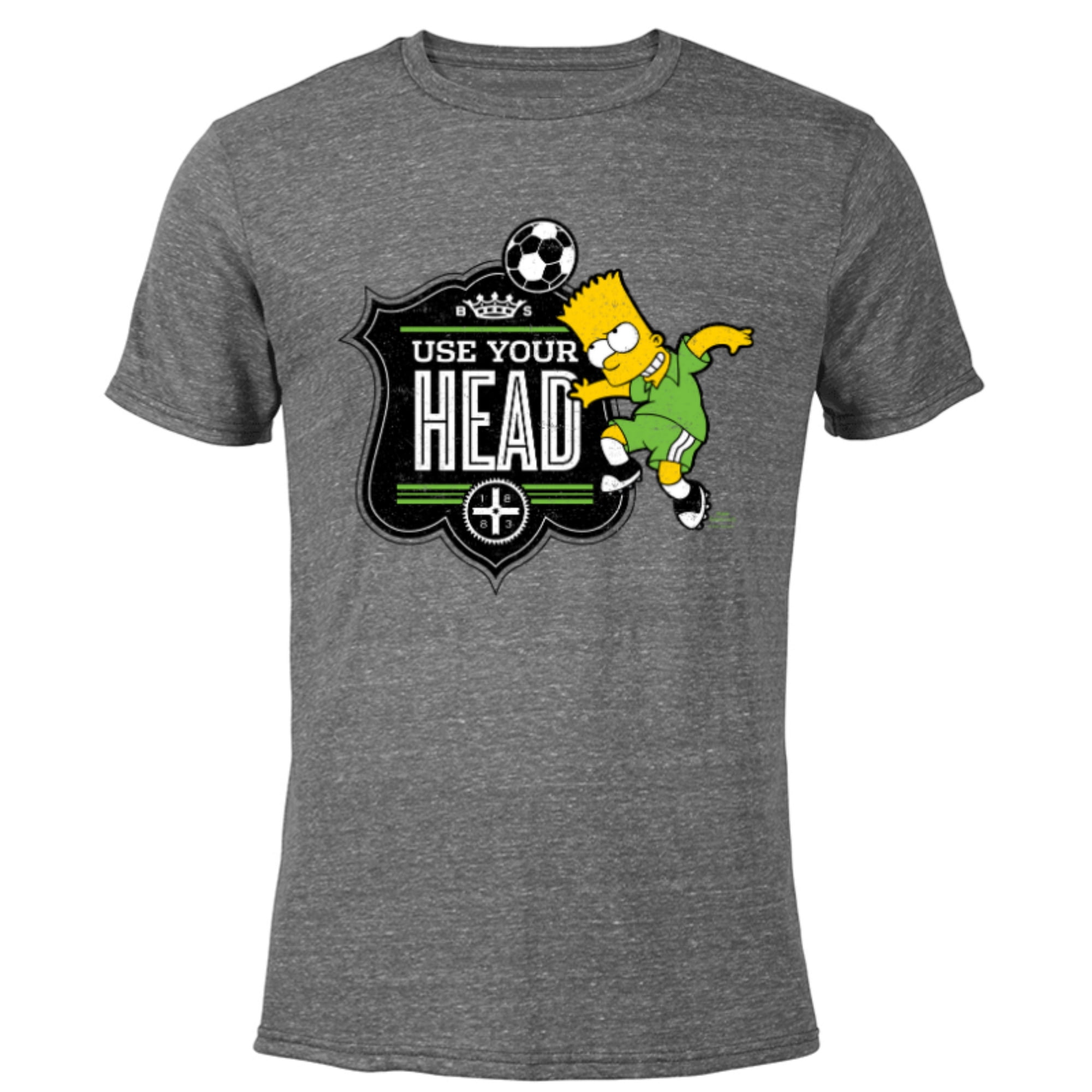 The Simpsons Soccer Bart Simpson Use Your Head - Short Sleeve Blended T ...