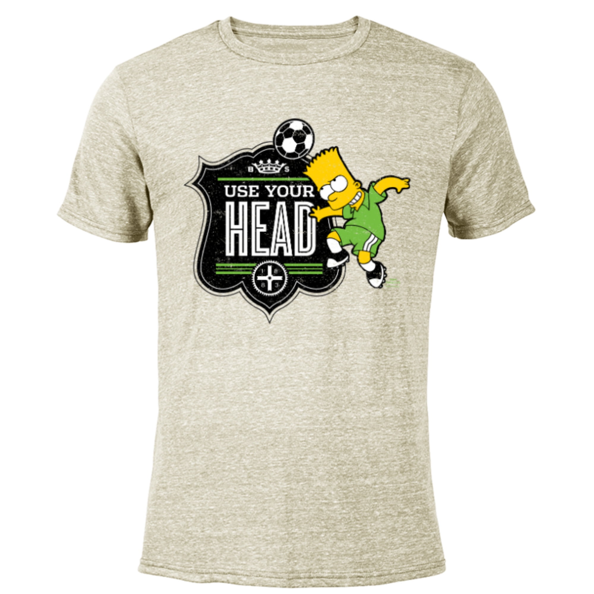 The Simpsons Soccer Bart Simpson Use Your Head - Short Sleeve Blended T ...