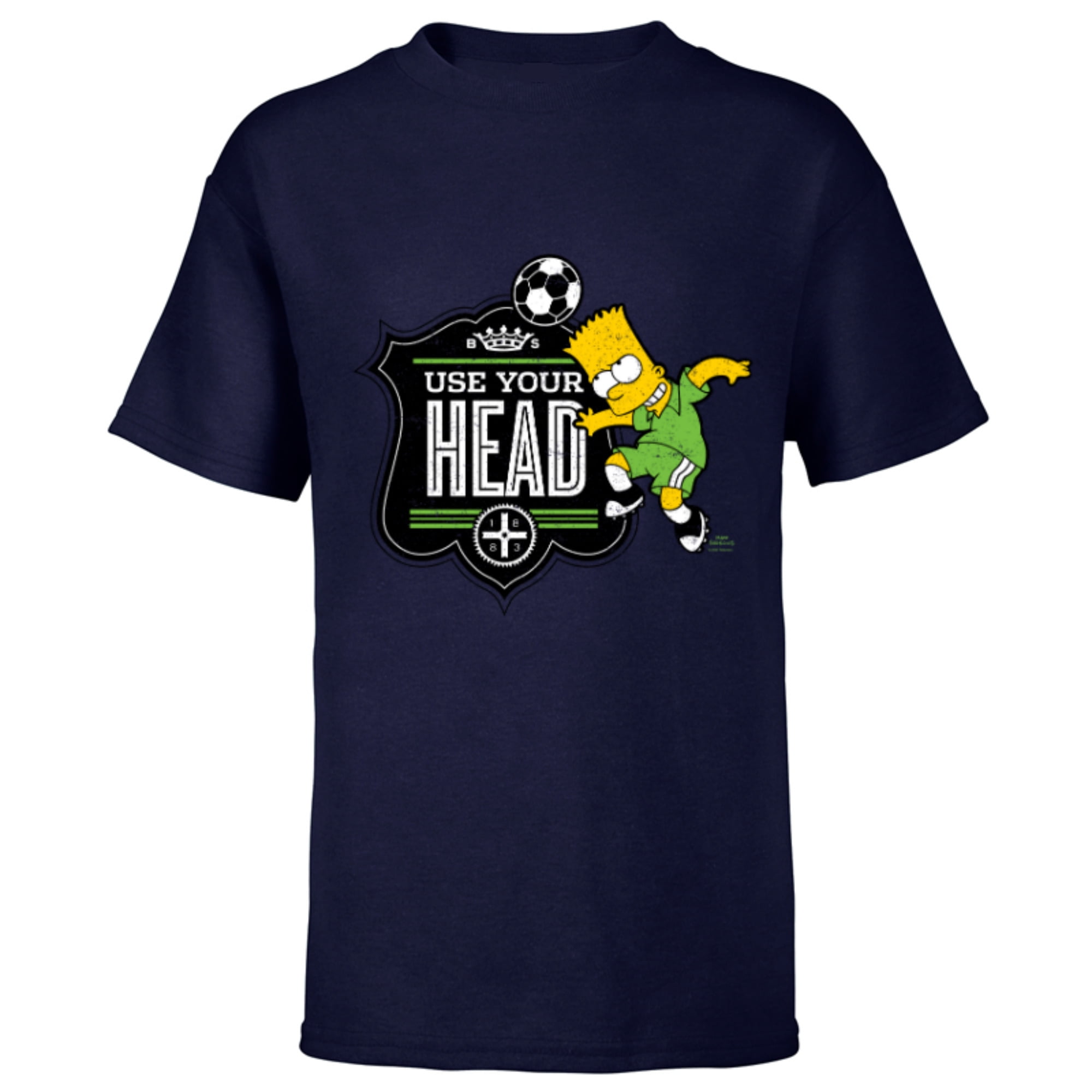 The Simpsons Soccer Bart Simpson Use Your Head - Short Sleeve T-Shirt ...
