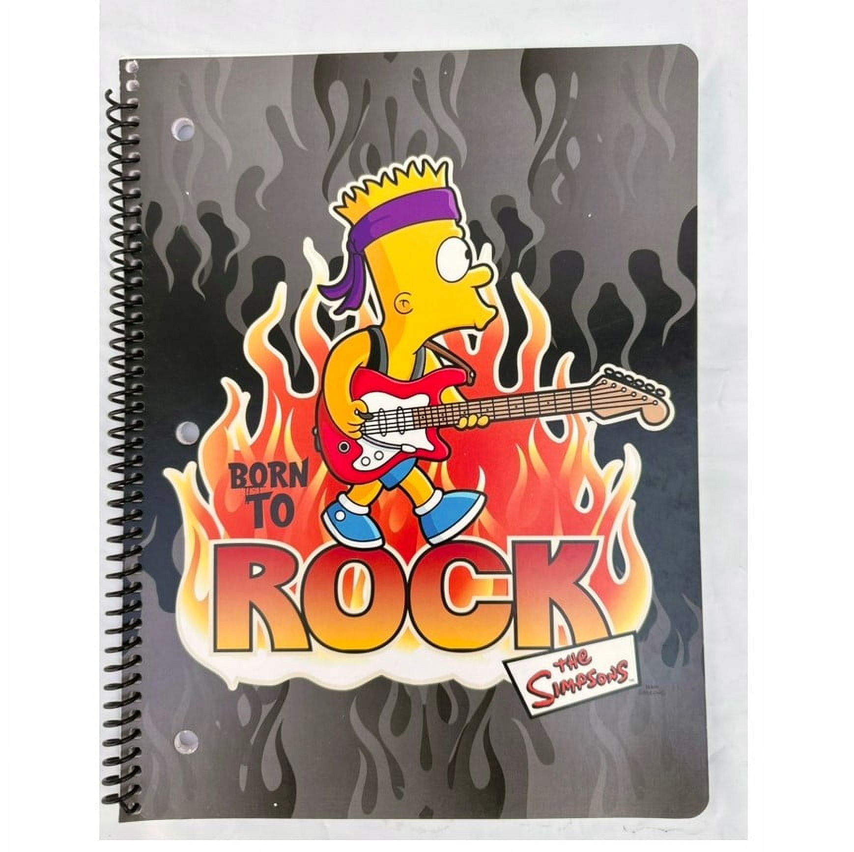 The Simpsons Spiral Notebook: Born to Rock - Walmart.com