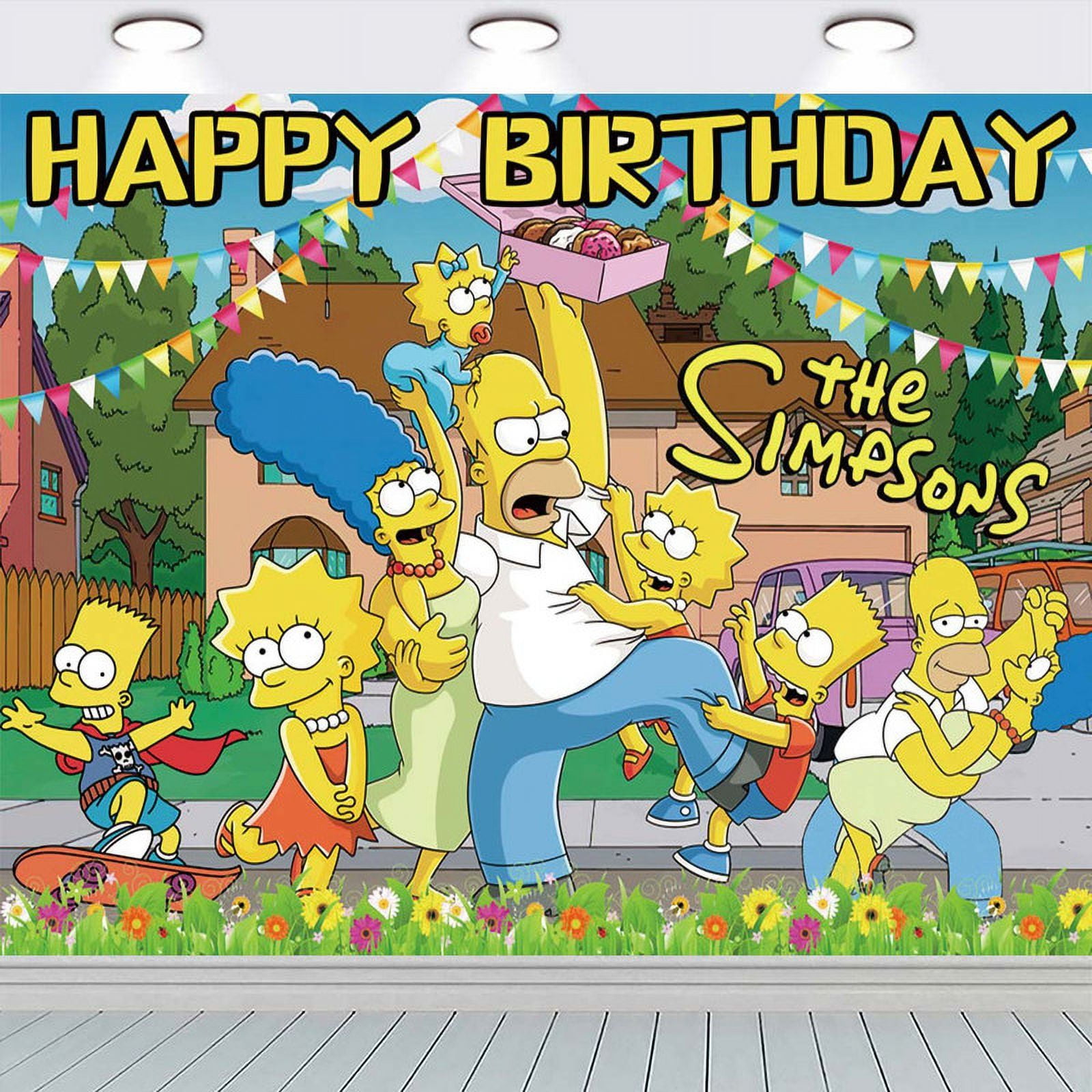 The Simpsons Taspestry Background Wall Post Banner Backdrop Decor Party ...