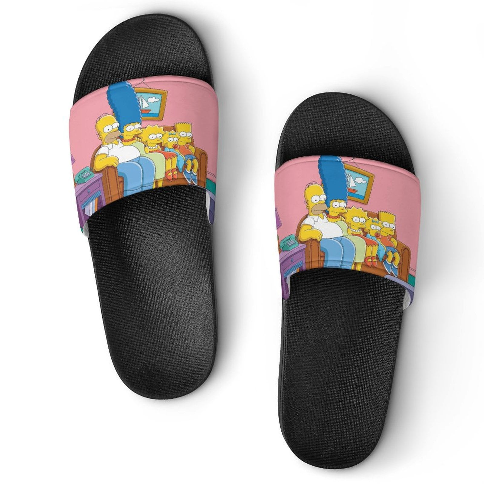 The Simpsons Womens Mens House Slippers Non-Slip Pool Sliders Shower ...