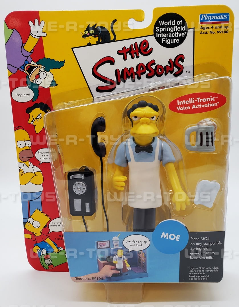 The Simpsons World of Springfield Moe Action Figure 2000 Playmates ...