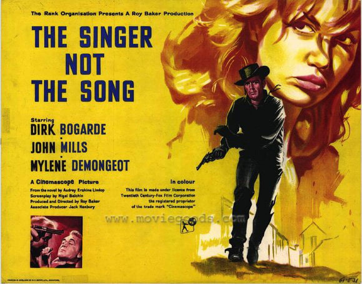 The Singer Not the Song - movie POSTER (Half Sheet Style A) (22" x 28 ...
