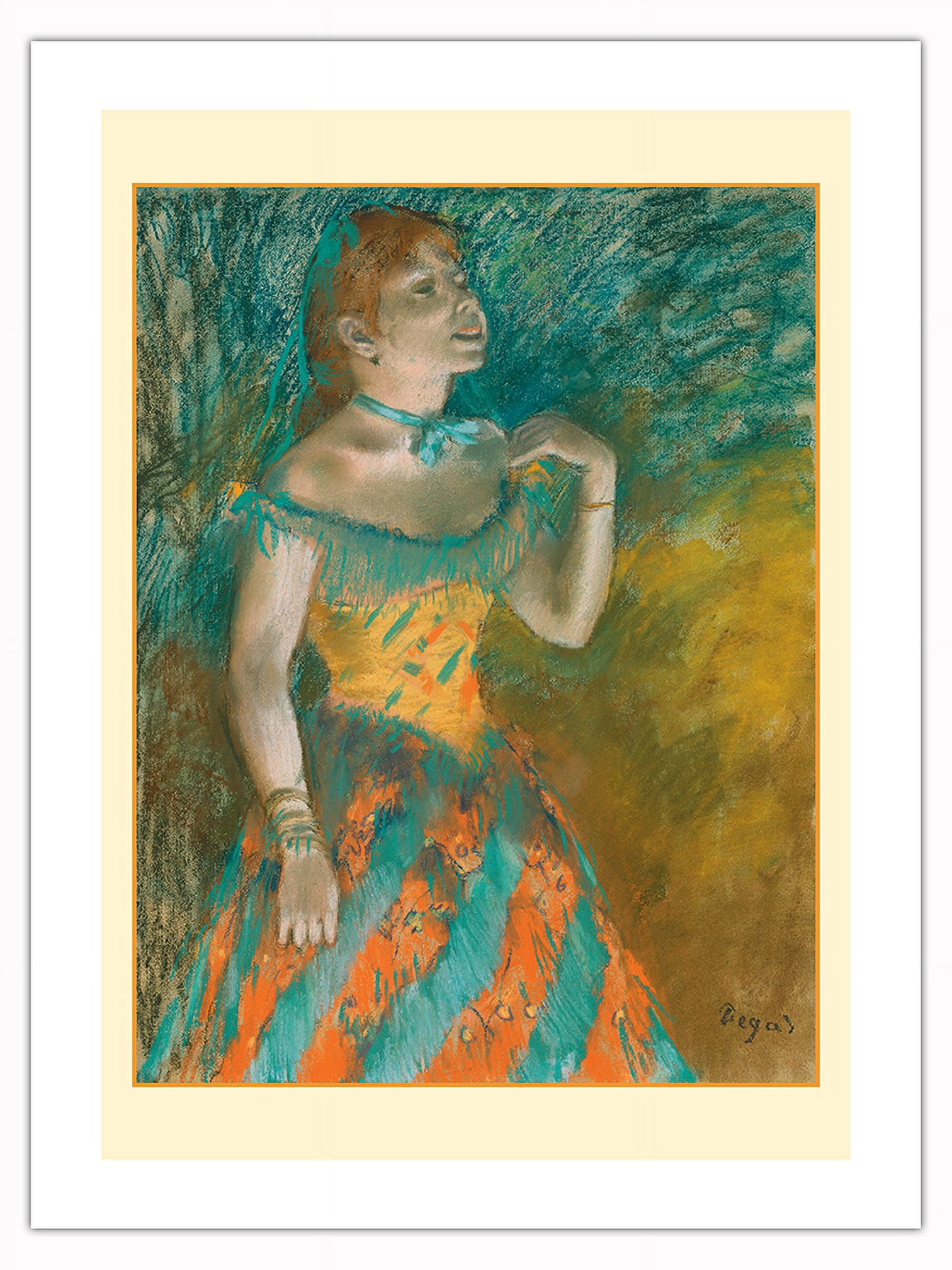 The Singer in Green - From an Original Color Pastel by Edgar Degas c ...