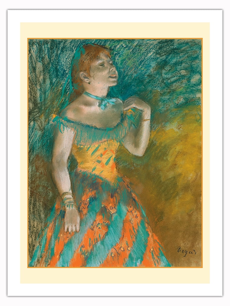 The Singer in Green - From an Original Color Pastel by Edgar Degas c ...
