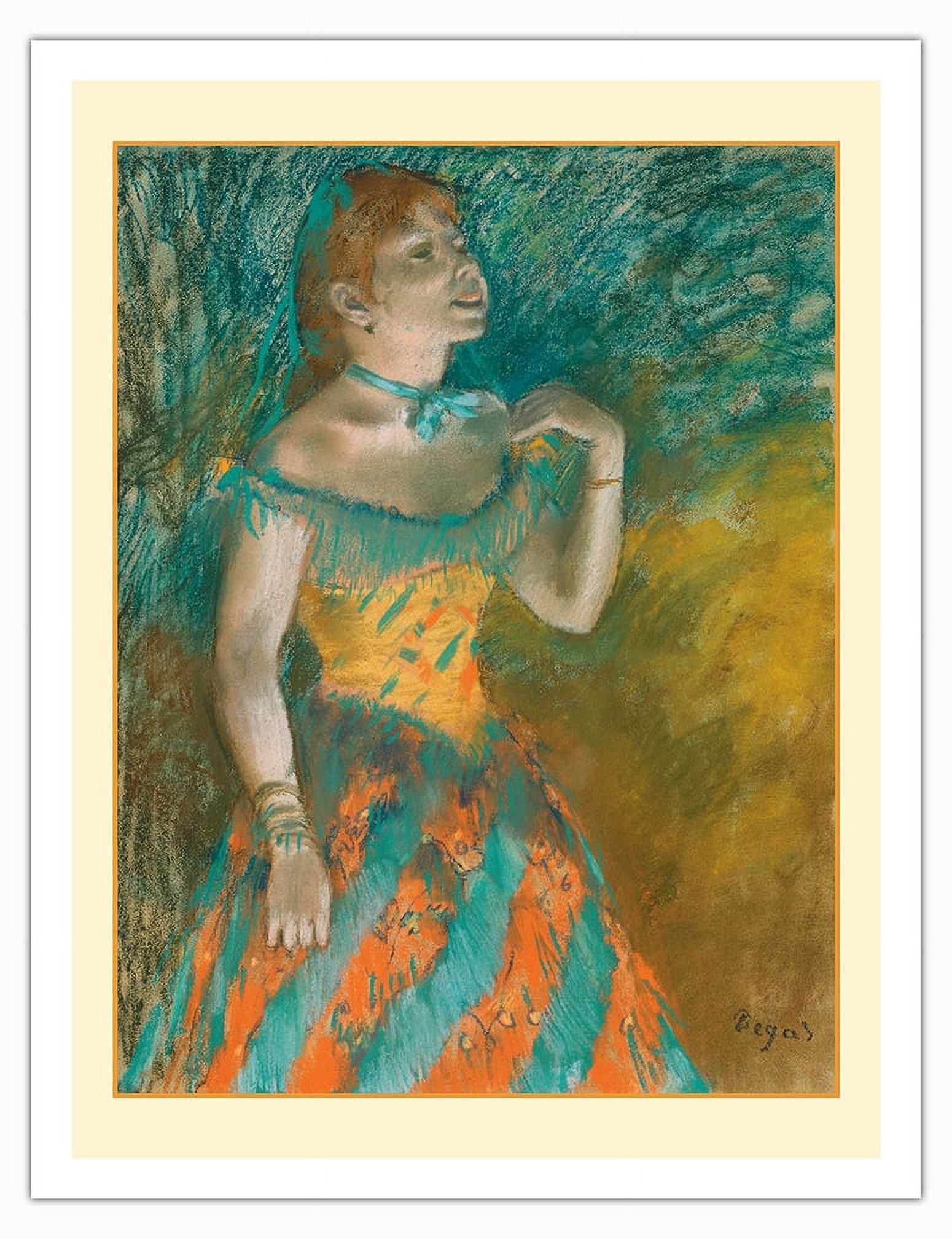 The Singer in Green - From an Original Color Pastel by Edgar Degas c ...