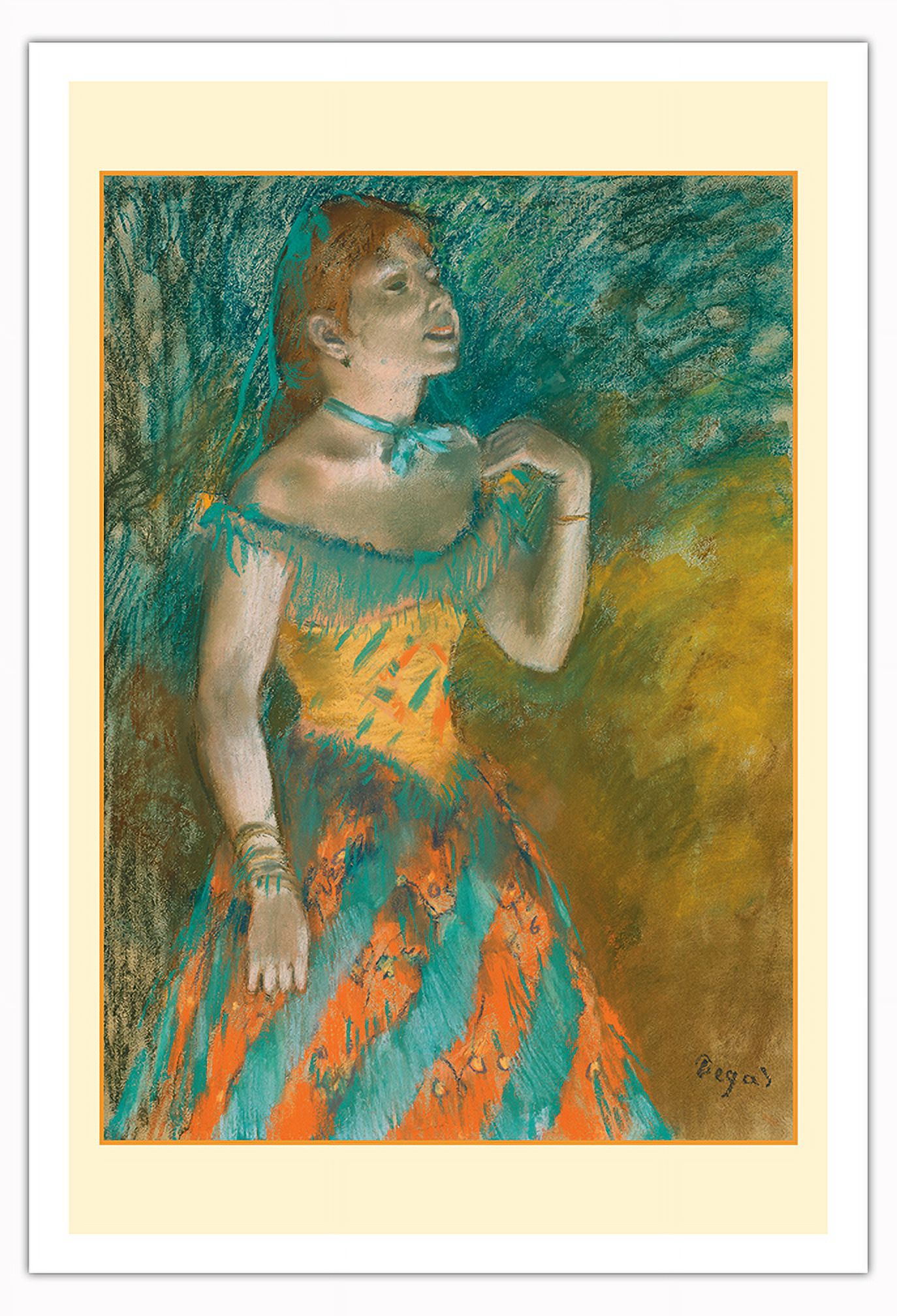 The Singer in Green - From an Original Color Pastel by Edgar Degas c ...