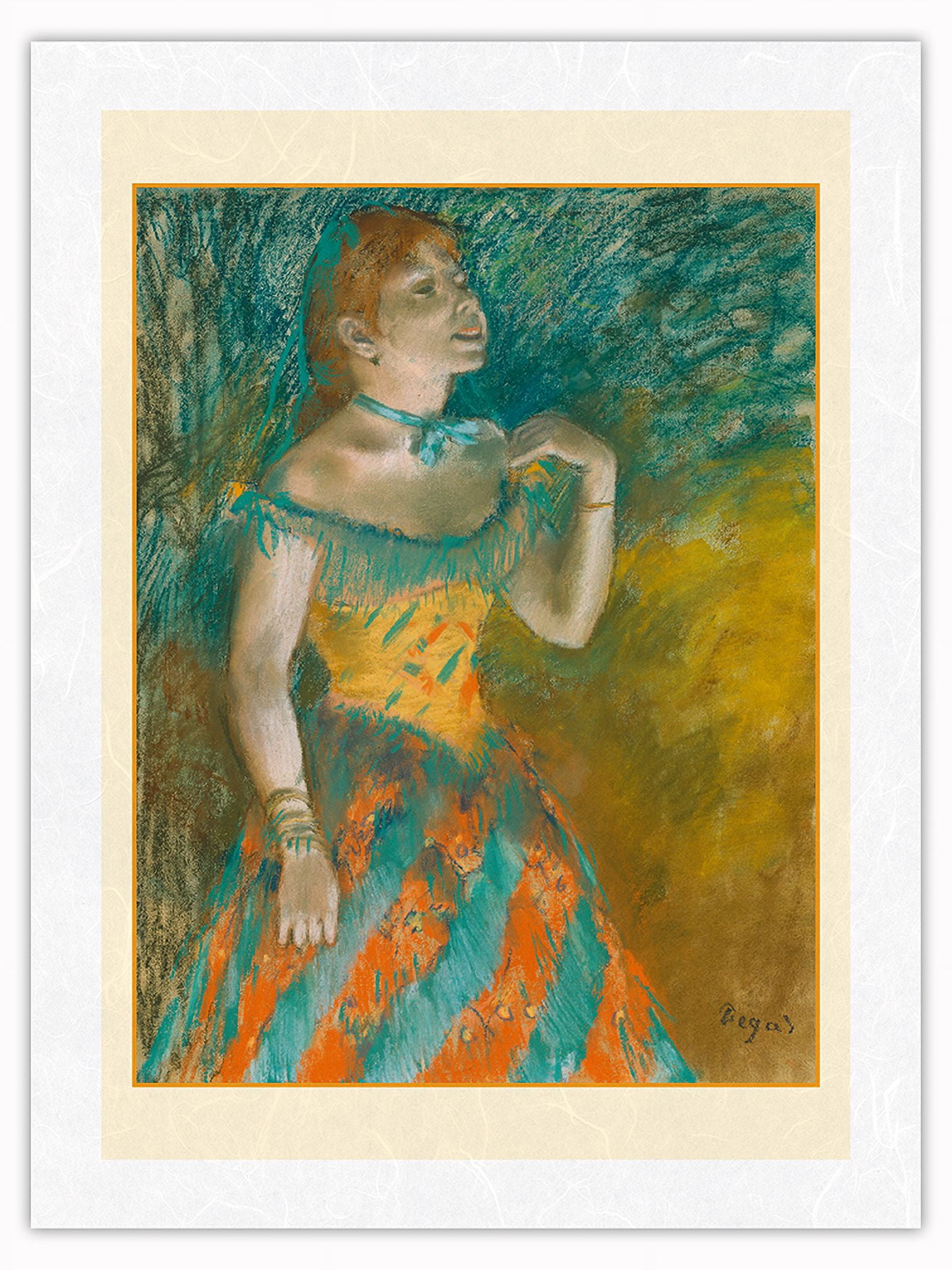 The Singer in Green - From an Original Color Pastel by Edgar Degas c ...