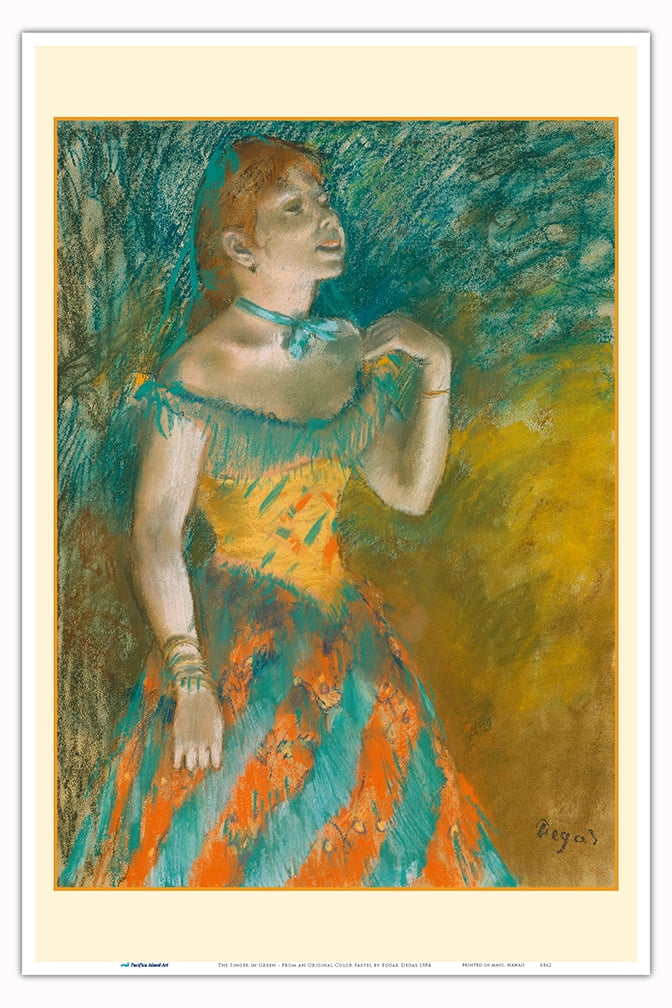 The Singer in Green - From an Original Color Pastel by Edgar Degas c ...