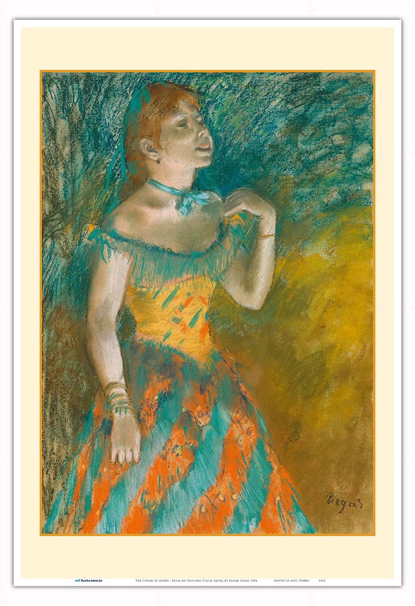 The Singer in Green - From an Original Color Pastel by Edgar Degas c ...