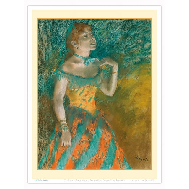 The Singer in Green - From an Original Color Pastel by Edgar Degas c ...