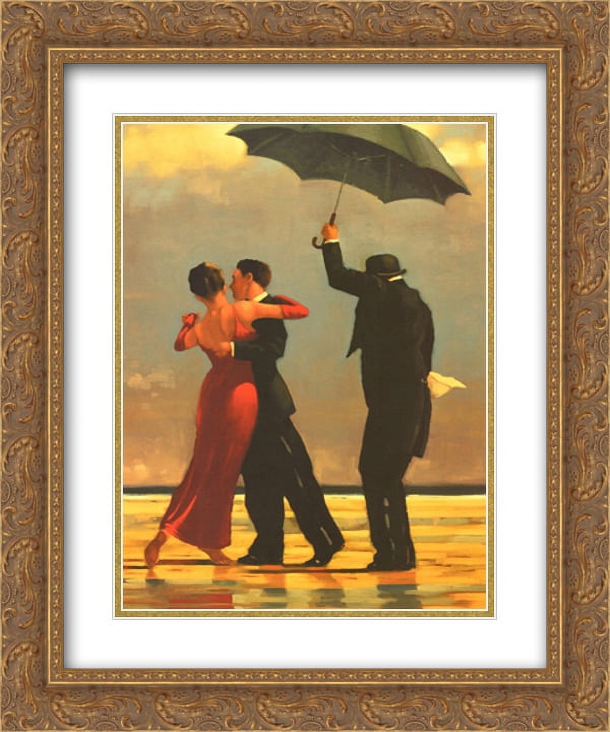 The Singing Butler 2x Matted 16x20 Gold Ornate Framed Art Print by Jack ...