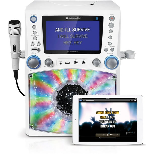 The Singing Machine STVG785BTW Bluetooth Karaoke System with 7" Color ...