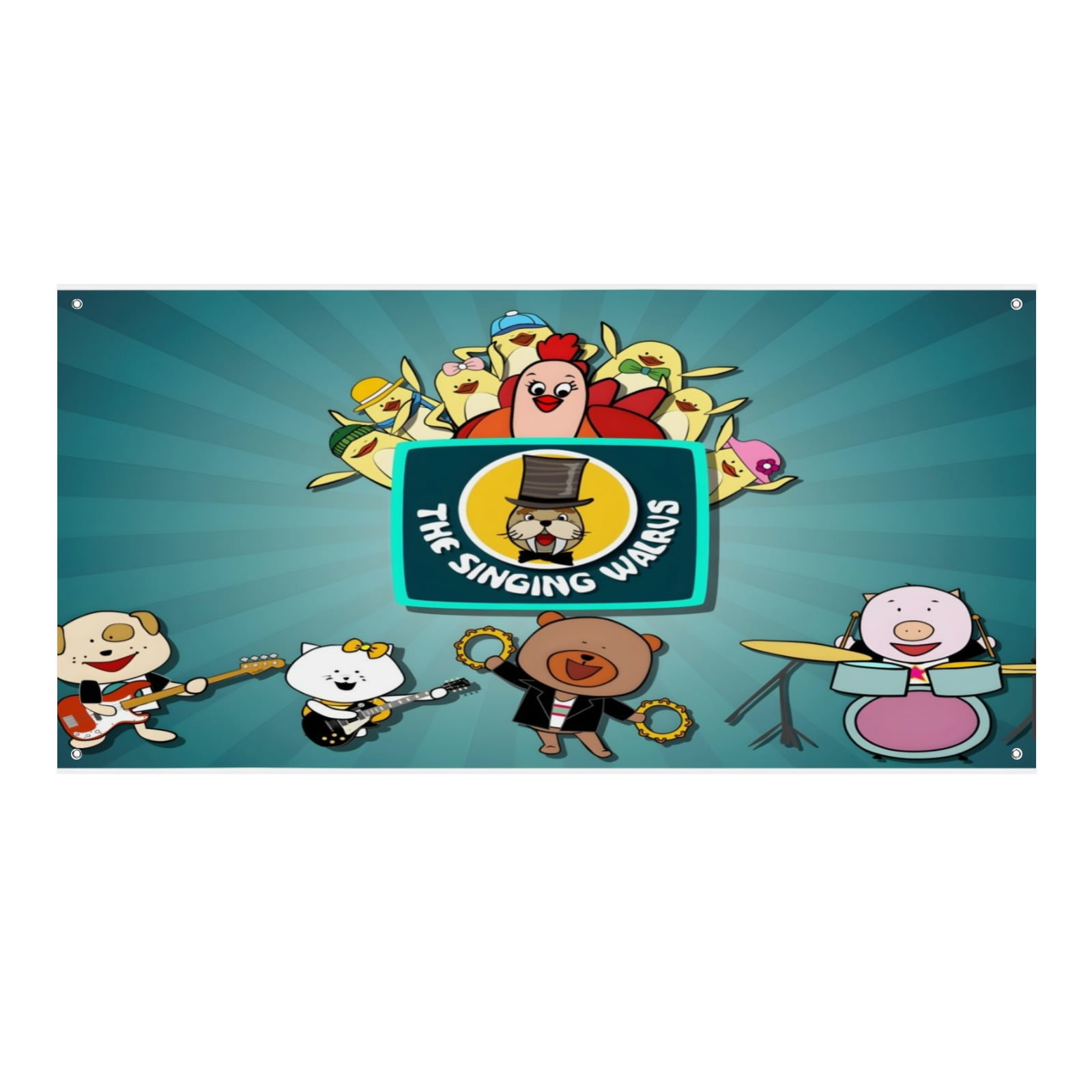 The Singing Walrus-Theme Backdrops Banner Birthday Party Decor Supplies ...