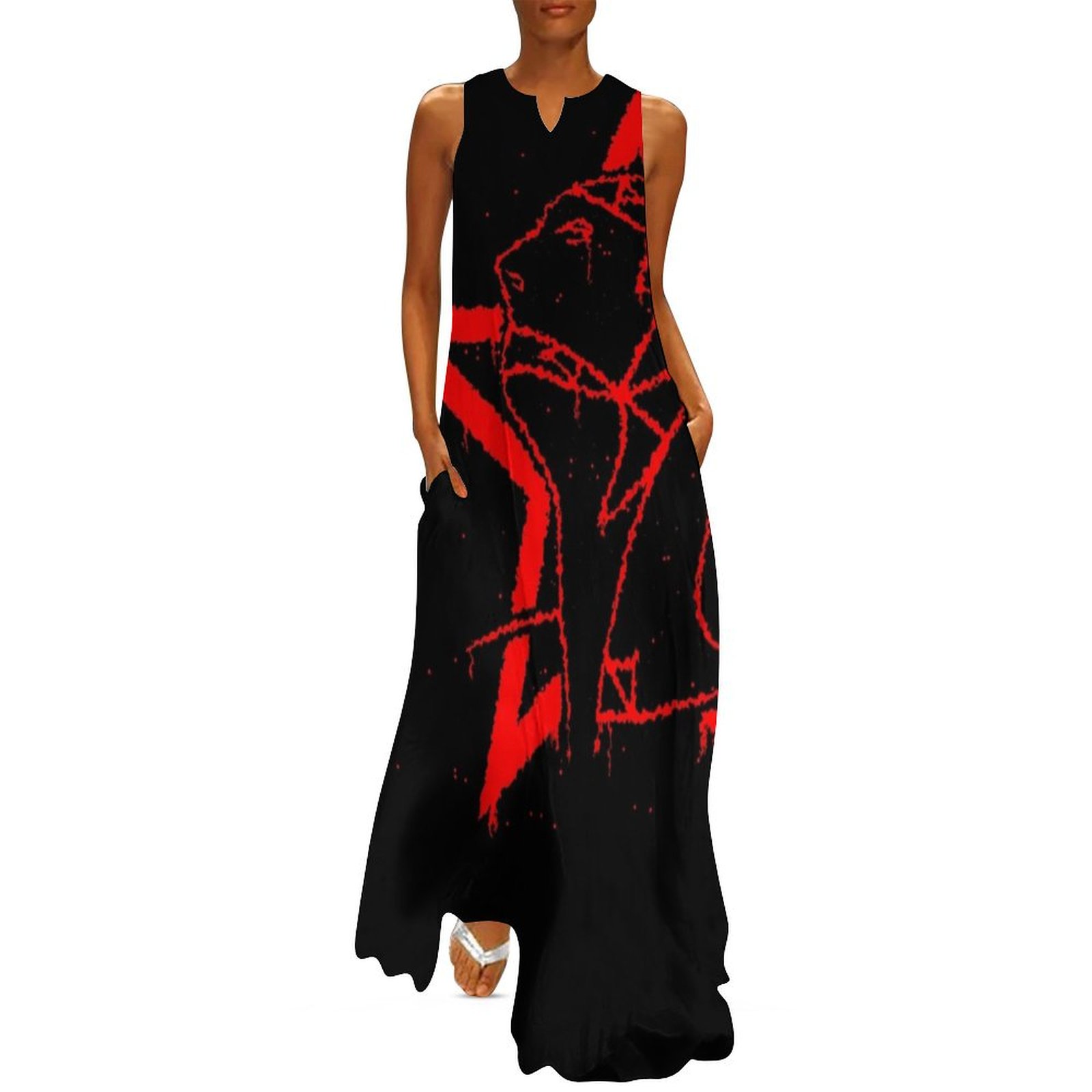 The Sisters of Mercy Blood Splatter Design Long Dress fairy dress ...