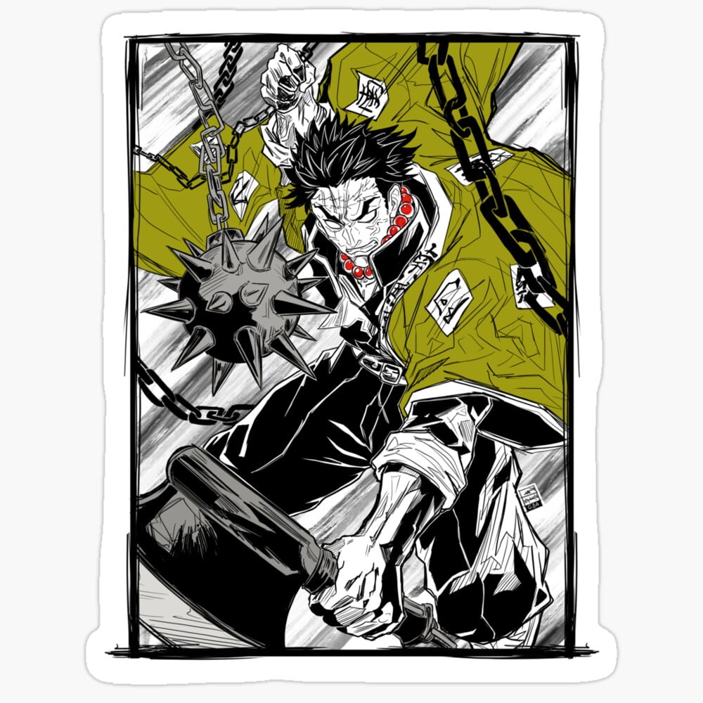 The Slayer Of Demons?!?!?! Gyomei Himejima - Stone Sticker Phone Decal ...