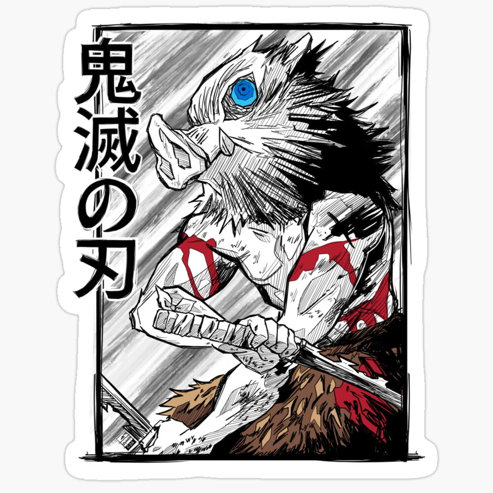 The Slayer Of Demons?!?!?! Inosuke Sticker Phone Decal Water Bottle ...