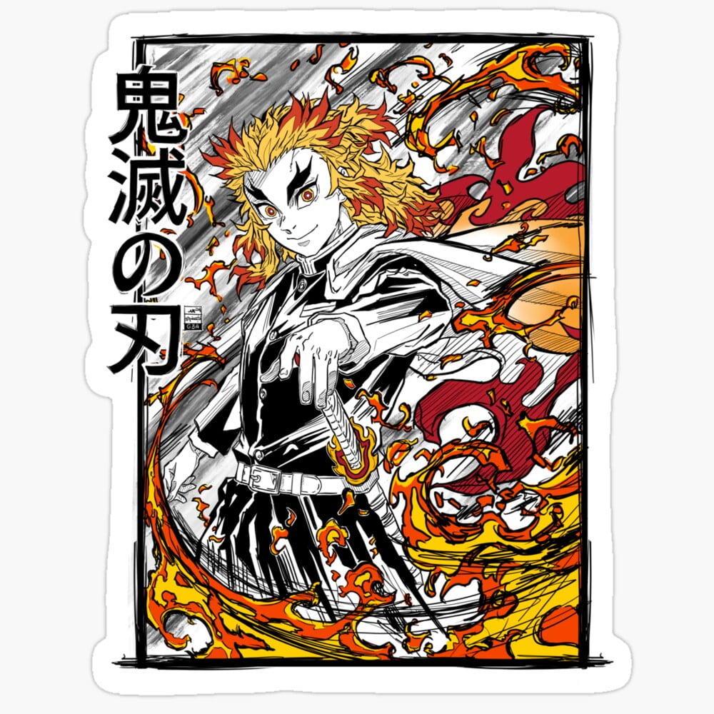 The Slayer Of Demons?!?!?! Kyå Jurå - Fire Sticker Phone Decal Water ...