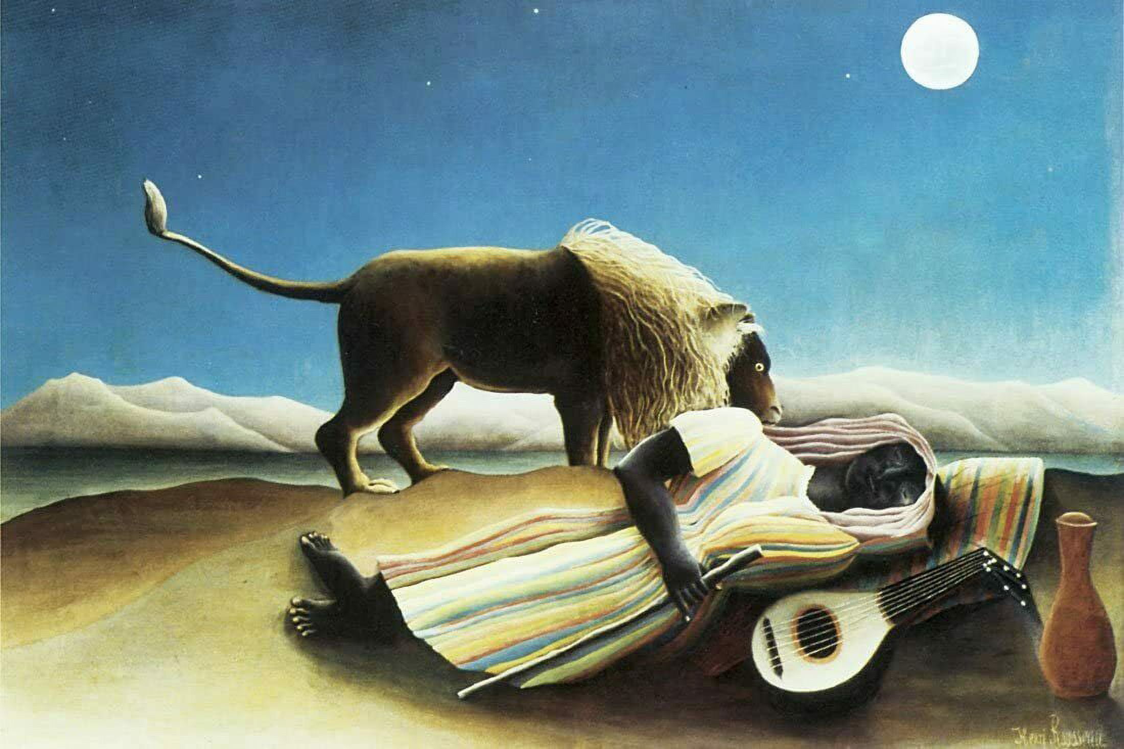 "The Sleeping Gypsy, Henri Rousseau - CANVAS OR FINE PRINT WALL ART ...