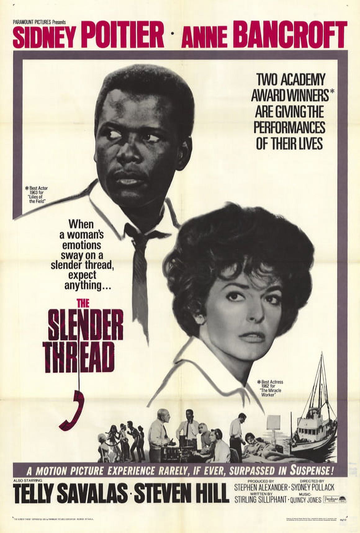 The Slender Thread - movie POSTER (Style A) (27" x 40") (1966 ...