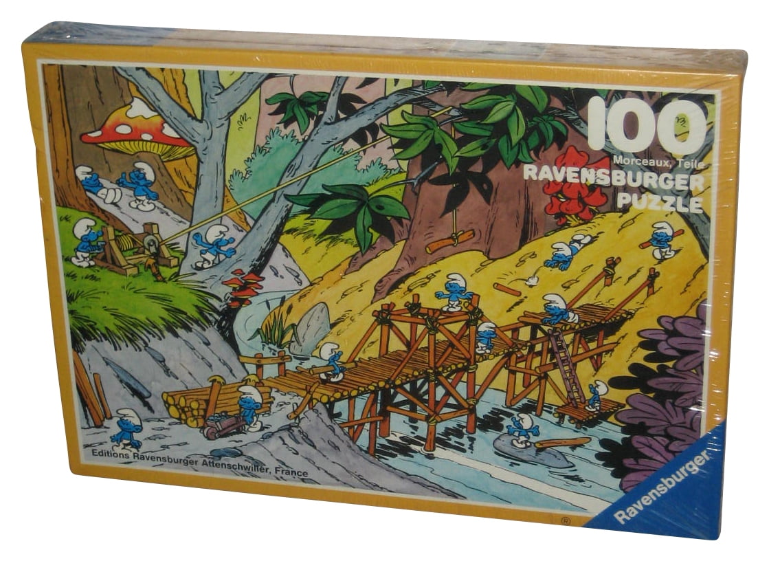 The Smurfs Building Bridge (1983) Ravensburger 100pc Puzzle - Walmart.com