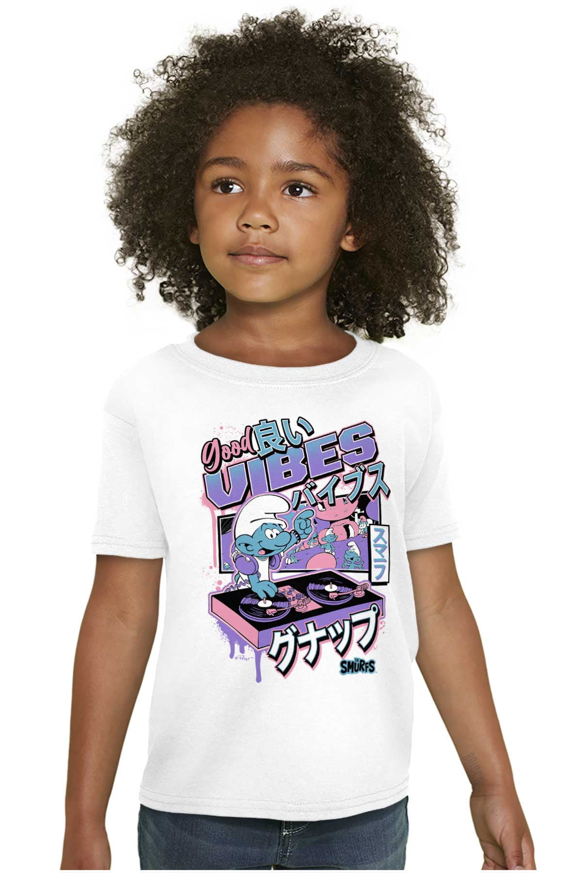 The Smurfs Cool Kanji DJ Comic Panels Crewneck T Shirts Boy Girl Teen ...