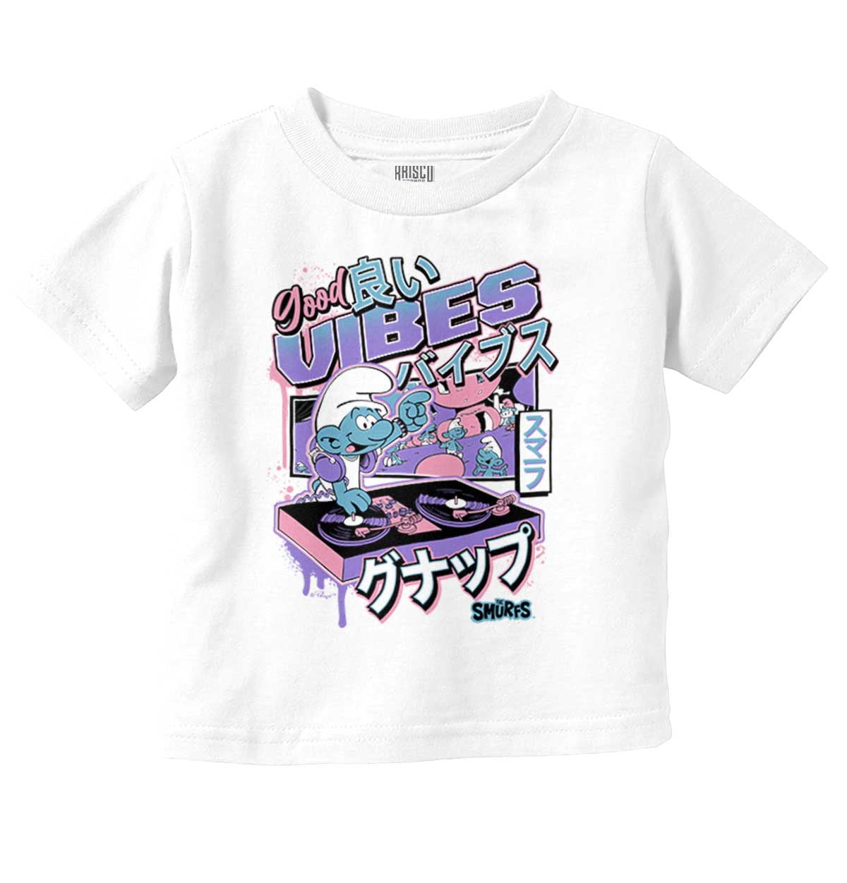 The Smurfs Cool Kanji DJ Comic Panels Toddler Boy Girl T Shirt Infant ...