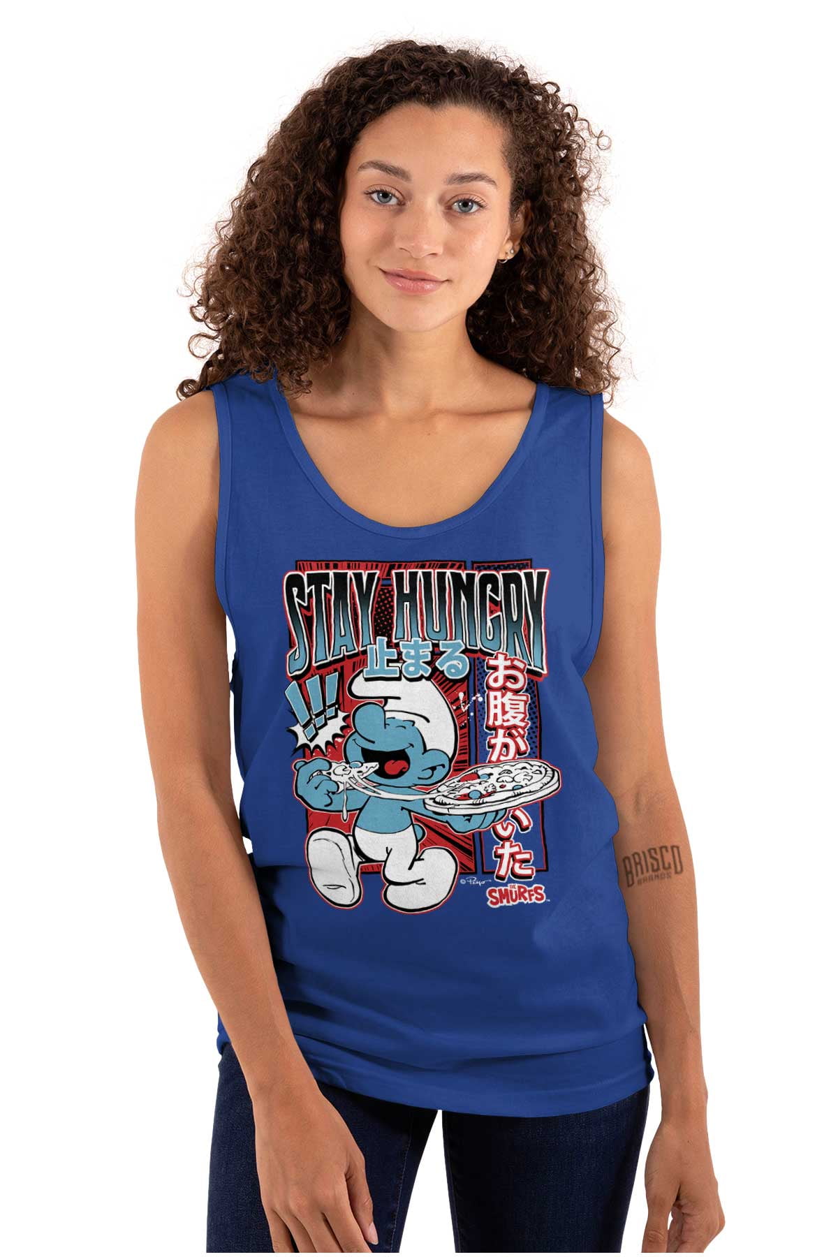 The Smurfs Cool Kanji Stay Hungry Tank Top T Shirts Men Women Brisco ...