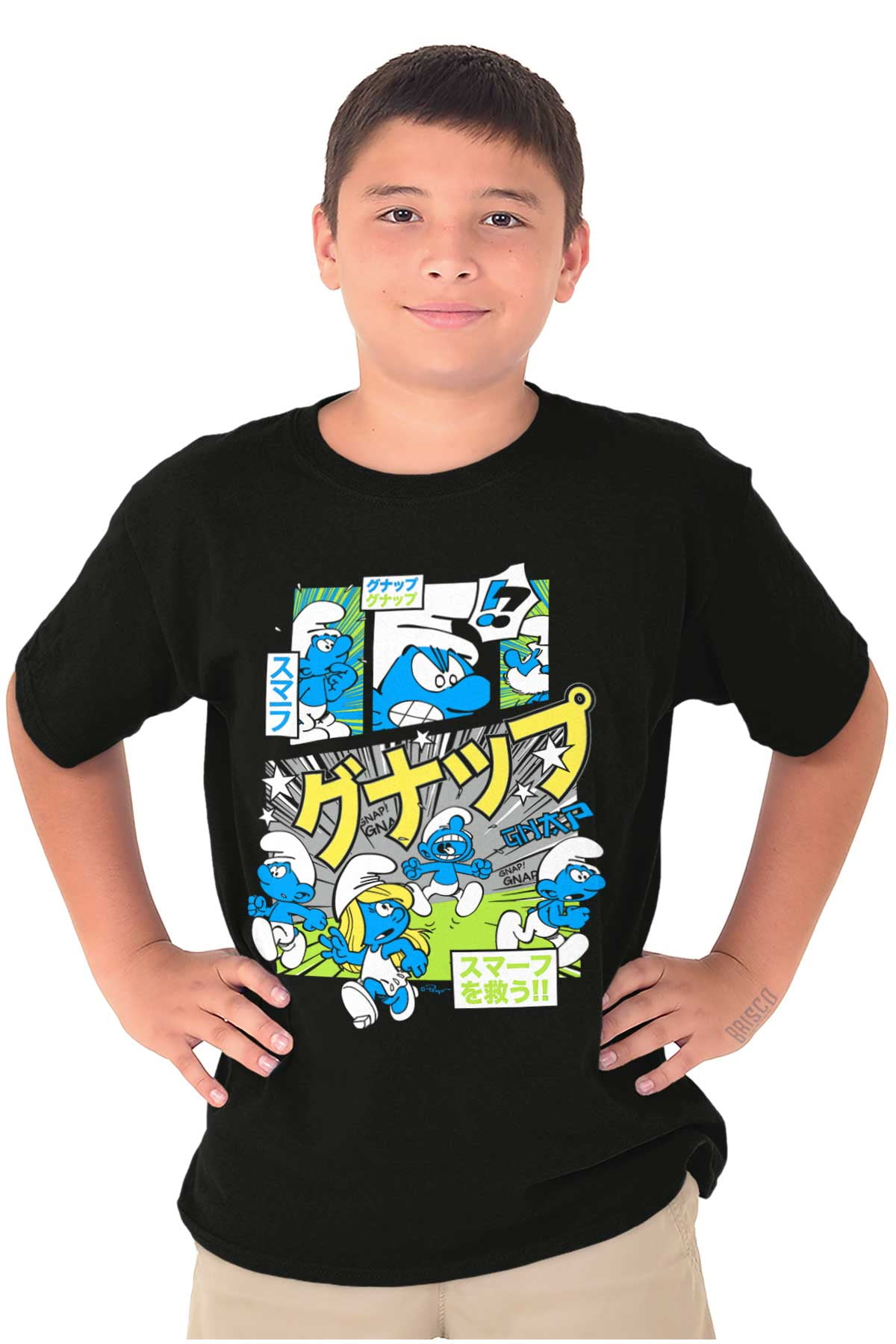 The Smurfs Gnap Attack Comic Book Crewneck T Shirts Boy Girl Teen ...