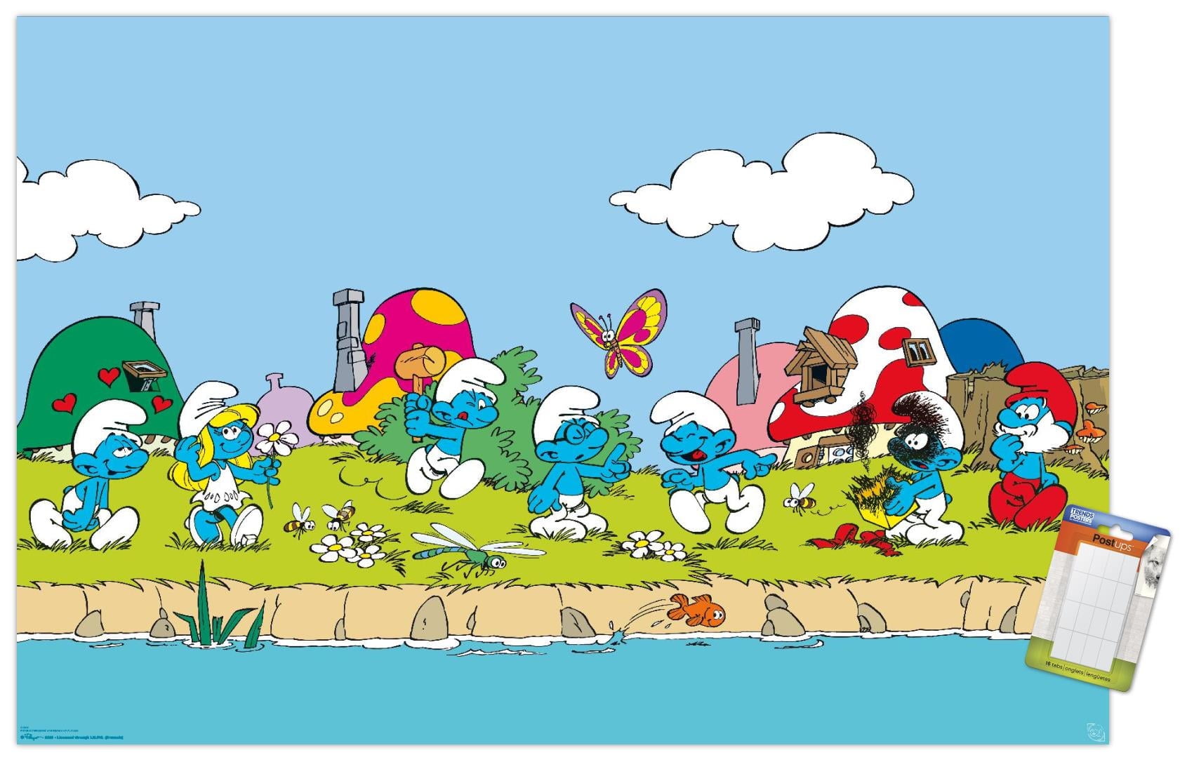The Smurfs - Group Wall Poster, 14.725" x 22.375" - Walmart.com