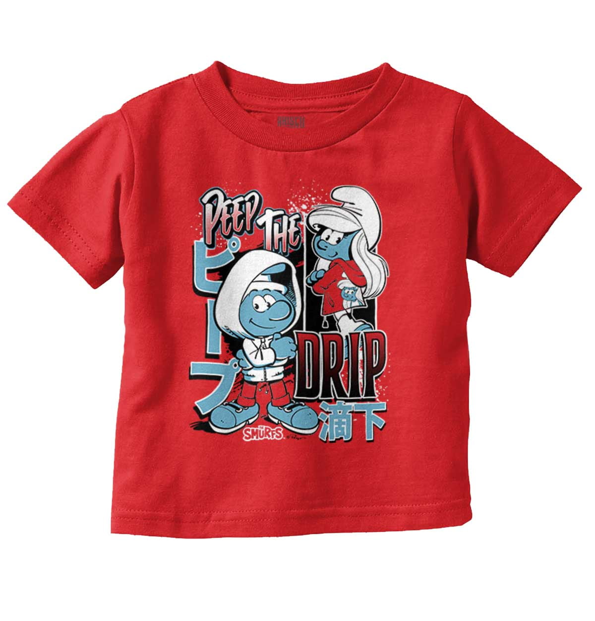 The Smurfs Kanji Peep The Drip Toddler Boy Girl T Shirt Infant Toddler ...
