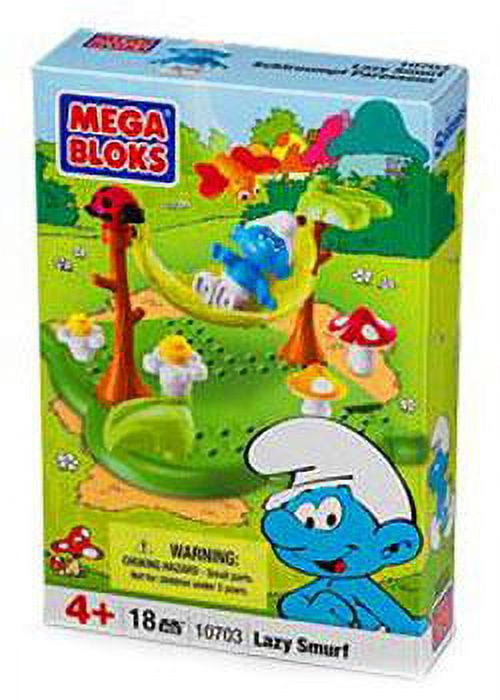 The Smurfs Lazy Smurf Set Mega Bloks 10703 - Walmart.com
