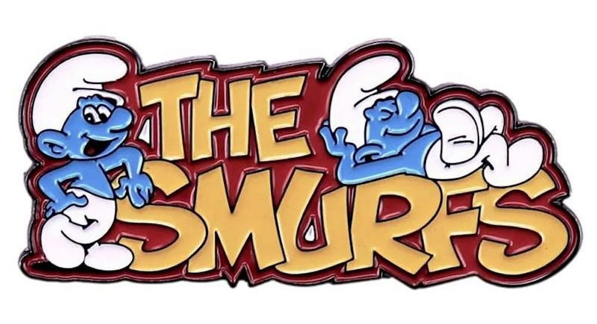 The Smurfs Name 1.5 Inch Wide Enamel Metal Pin - Walmart.com