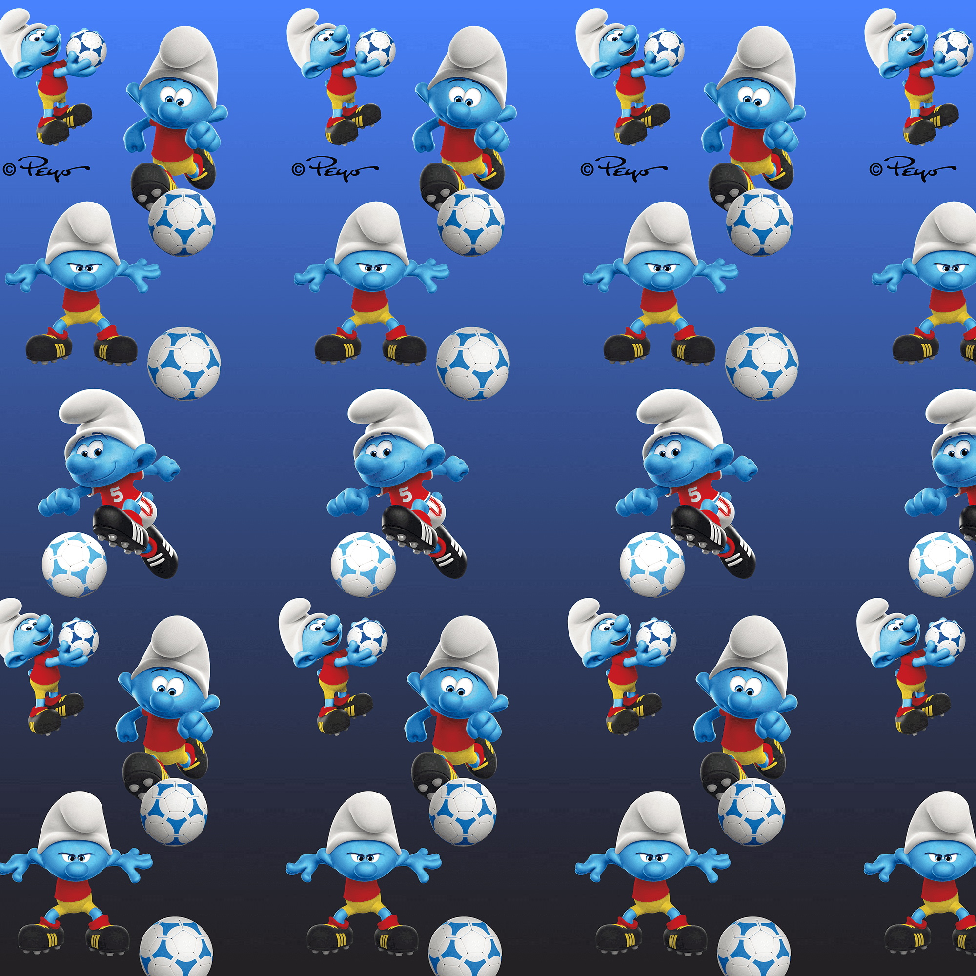 The Smurfs Peel and Stick Wallpaper - EGD X The Smurfs - EGDTS017 ...
