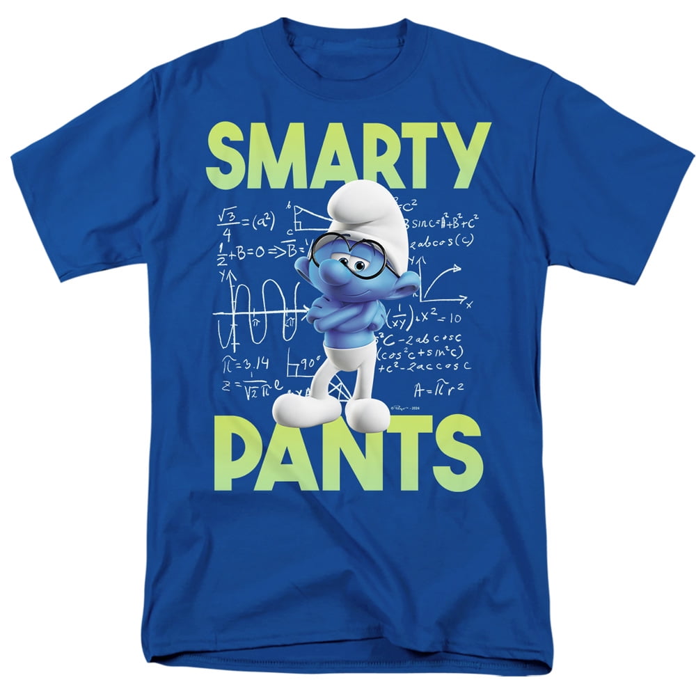 The Smurfs Smarty Pants Unisex Adult T Shirt, Royal, Large - Walmart.com