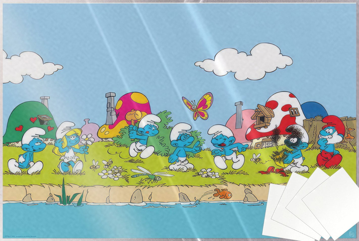 The Smurfs - TV Show Poster (Group - Smurfette, Papa Smurf, Brainy ...