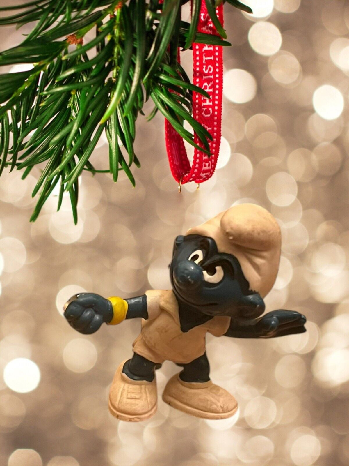 The Smurfs Tennis Player PVC Figure Ornament Figurine Holiday Charm ...