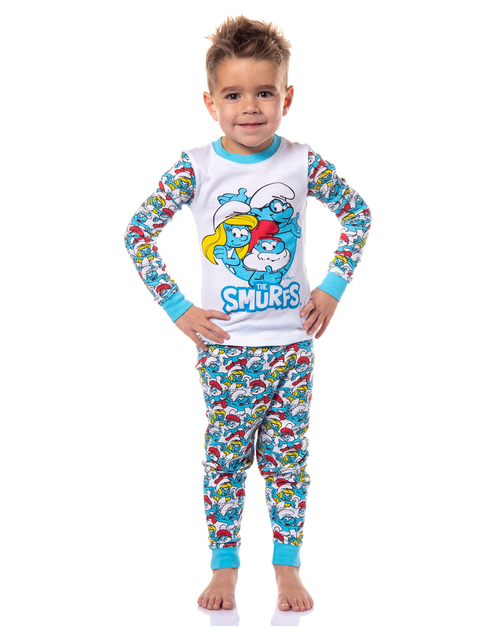The Smurfs Toddler Boys' Smurfette Papa Smurf Brainy 2 Piece Tight Fit ...
