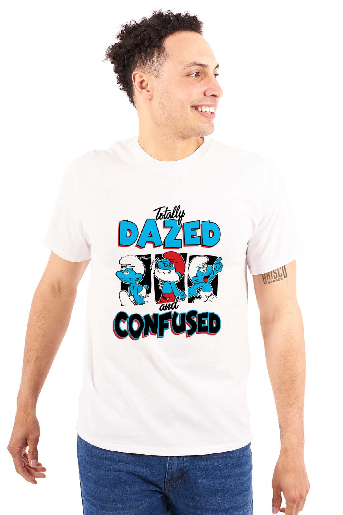 The Smurfs Totally Dazed and Confused Men's Graphic T Shirt Tees Brisco ...